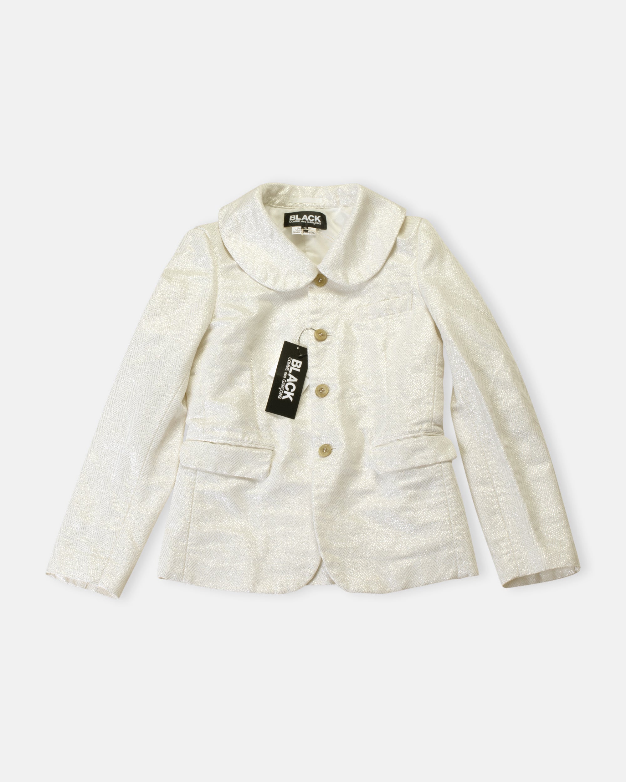 comme des garcons bLack metallic herringbone jacket | noodle stories