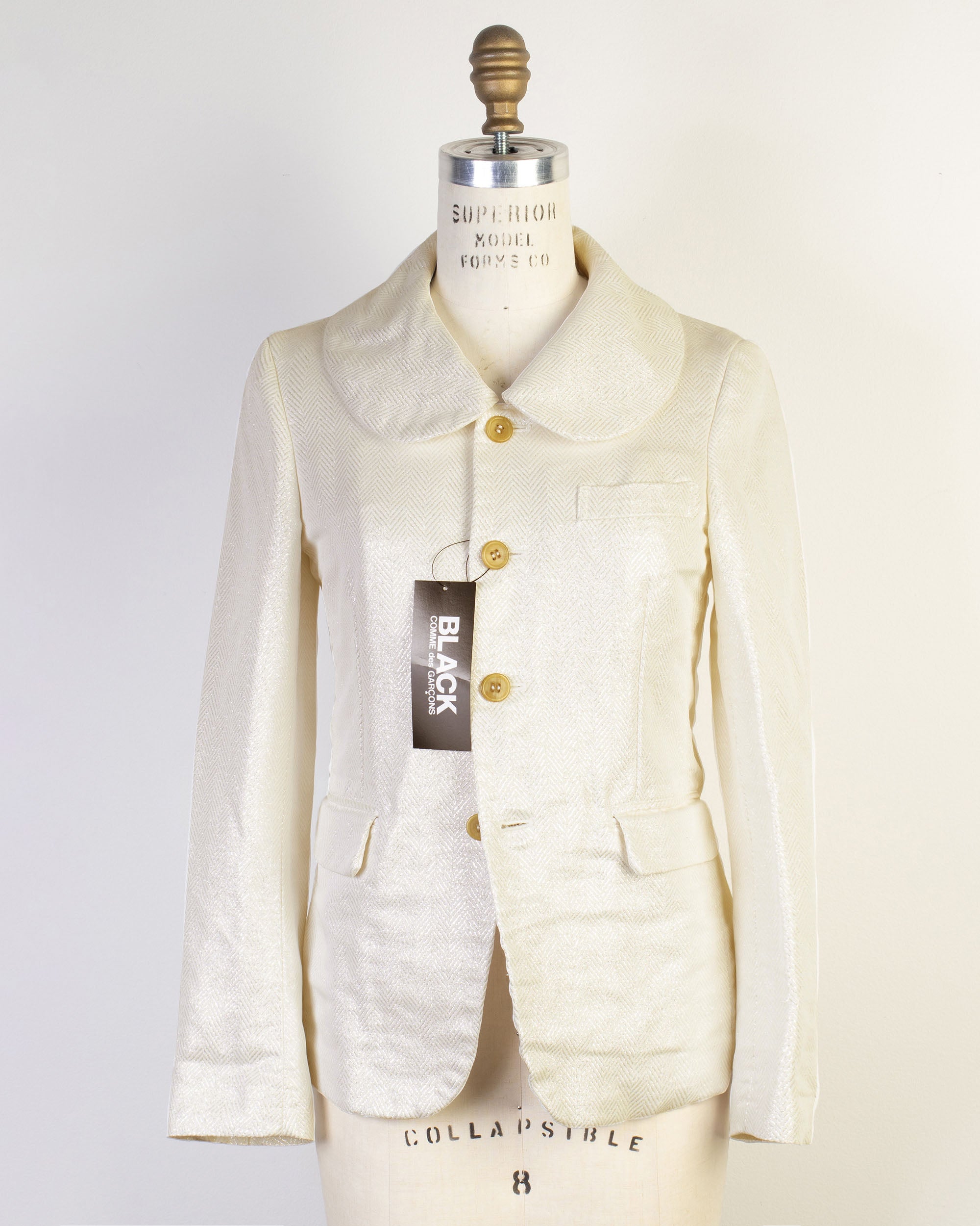 comme des garcons bLack metallic herringbone jacket | noodle stories