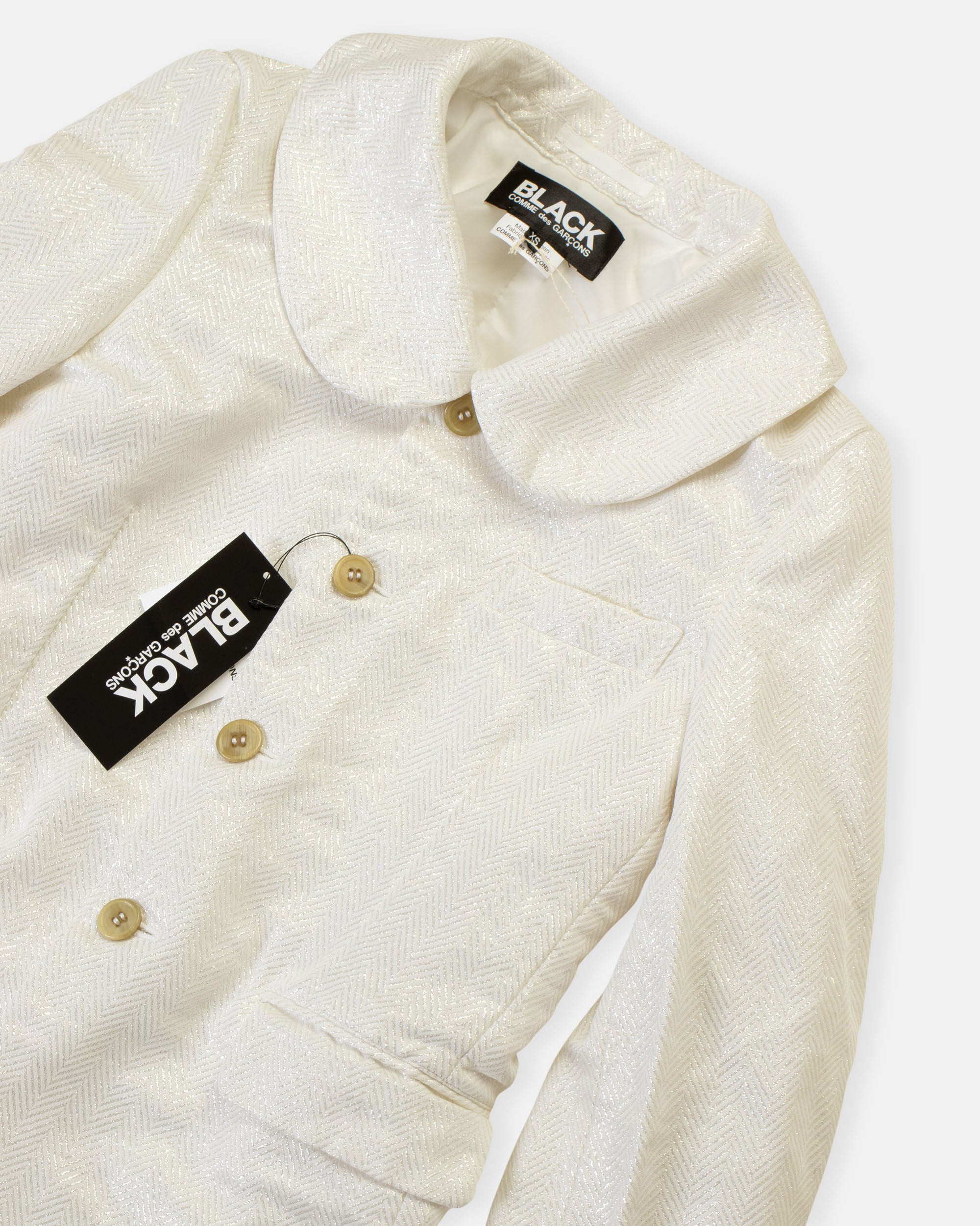 comme des garcons bLack metallic herringbone jacket | noodle stories